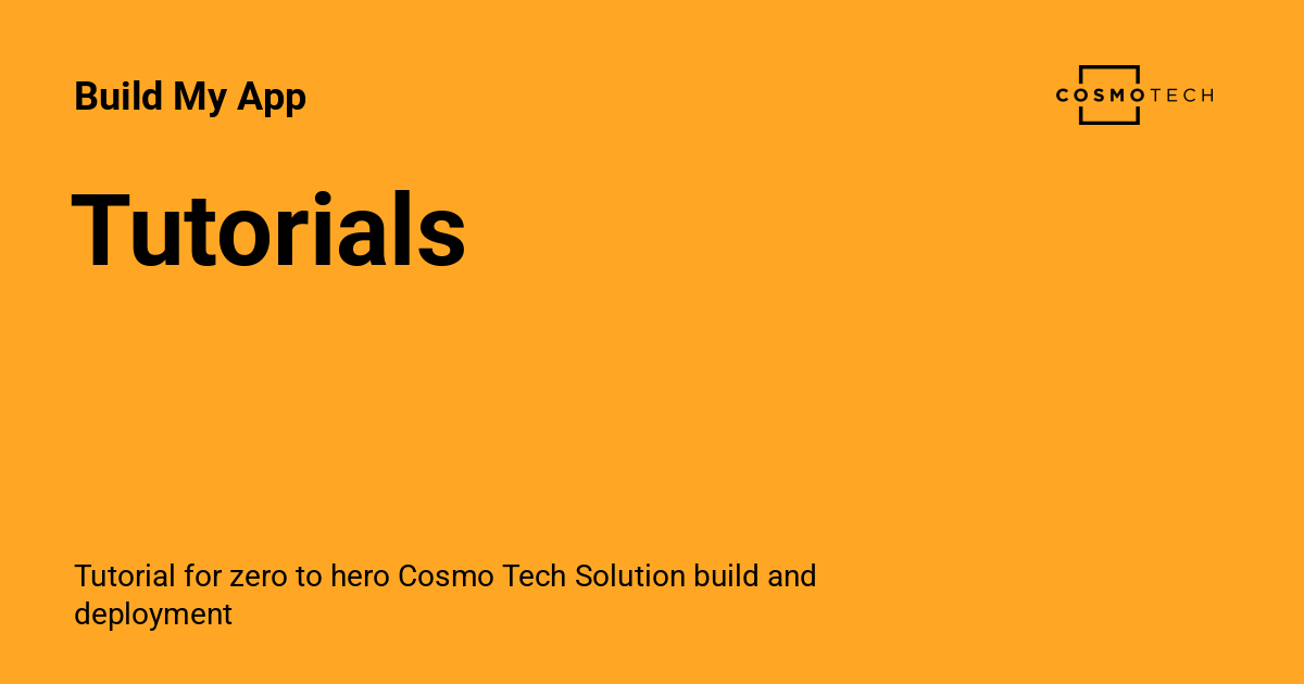 Tutorials - Build My App