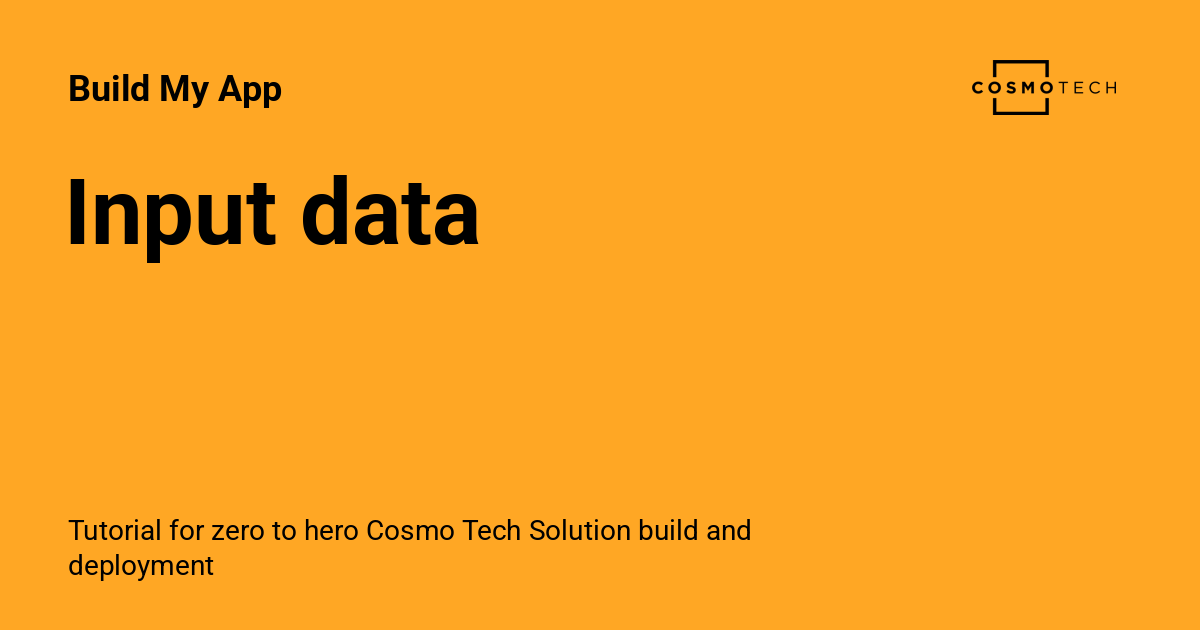 Input data - Build My App