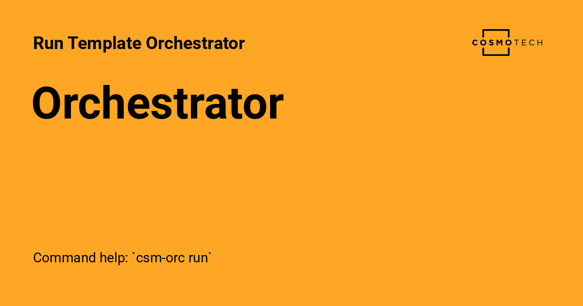 Orchestrator - Run Template Orchestrator
